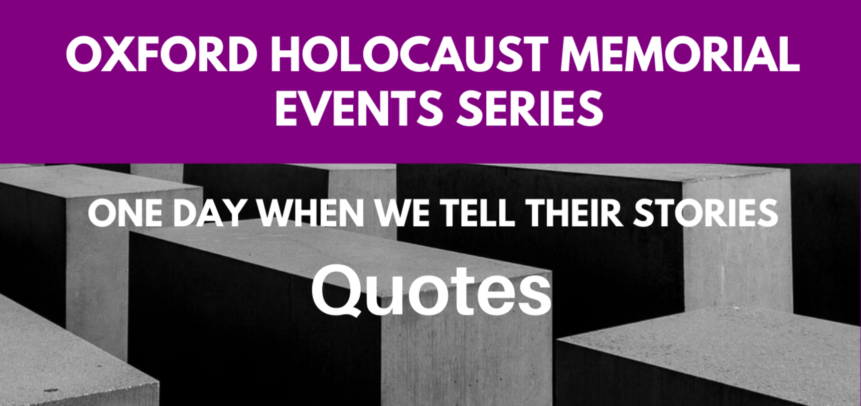 Oxford Holocaust Memorial Events Series | Quotes | TORCH | The Oxford ...